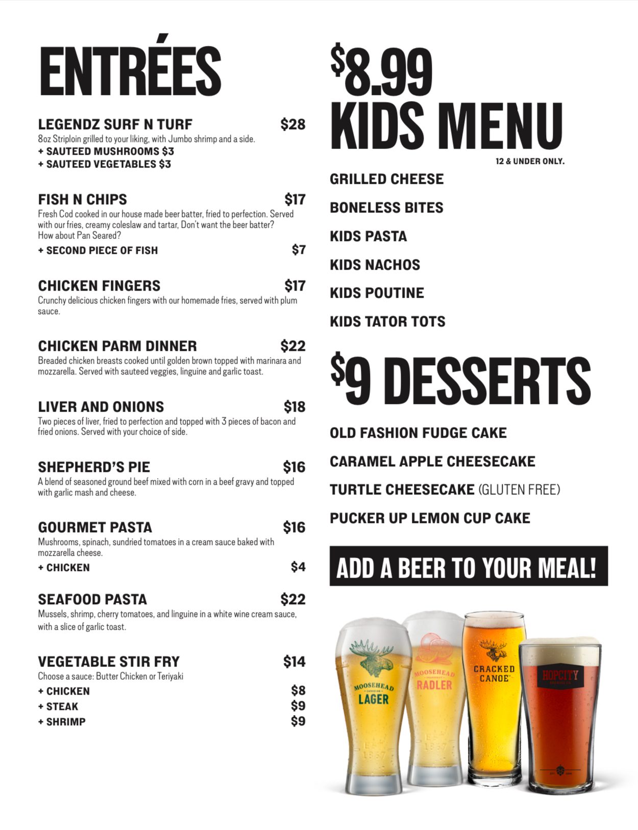 MENU - Legendz Pub